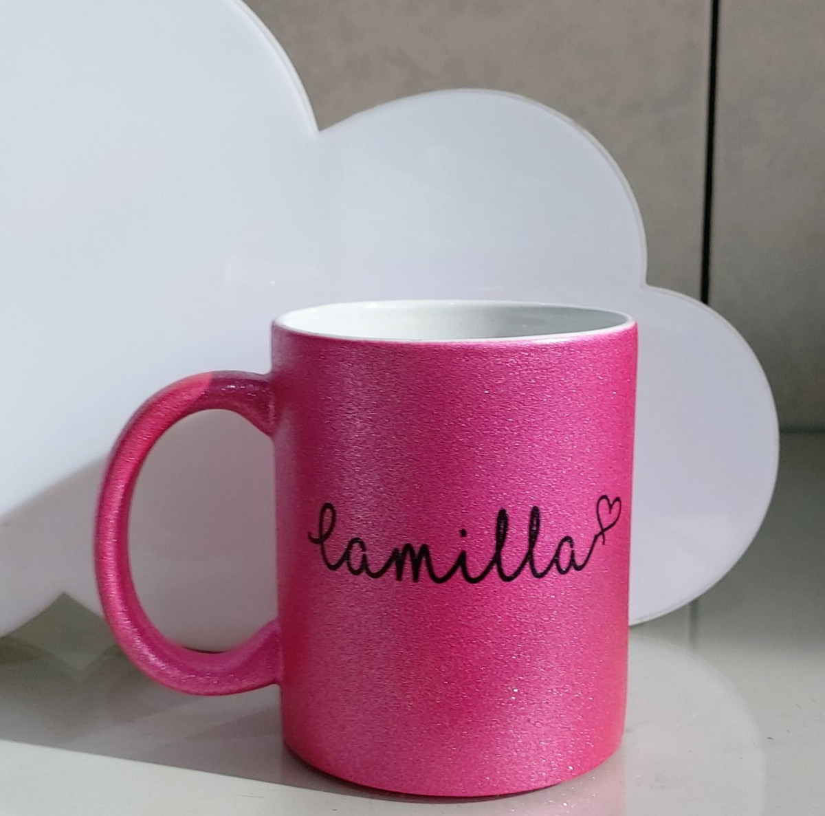 Caneca de Porcelana Glitter - Nome | Elo7 Produtos Especiais Caneca de Porcelana Glitter - Nome | Elo7 Produtos Especiais