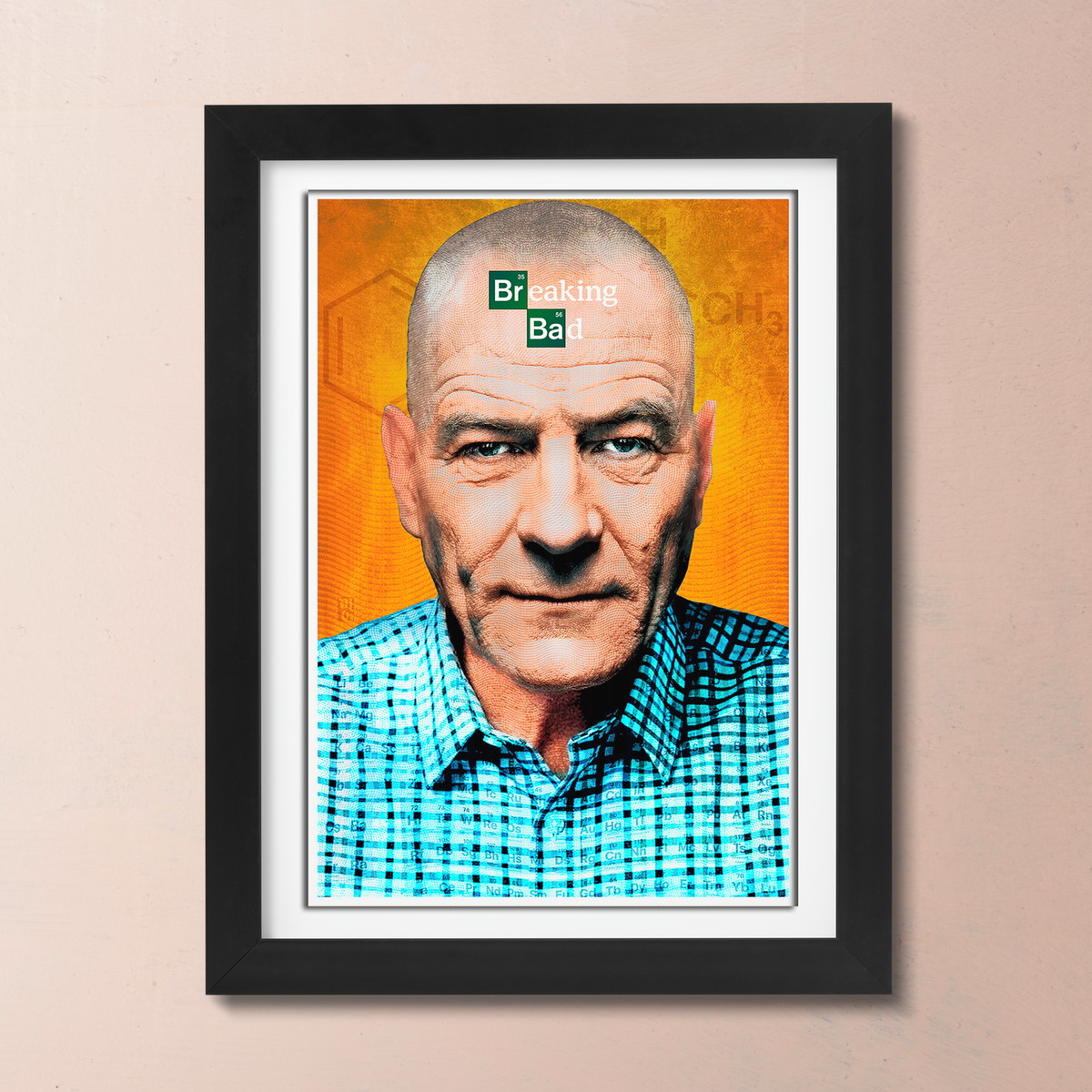 Quadro Para Decoração Com Moldura Breaking Bad Walter White