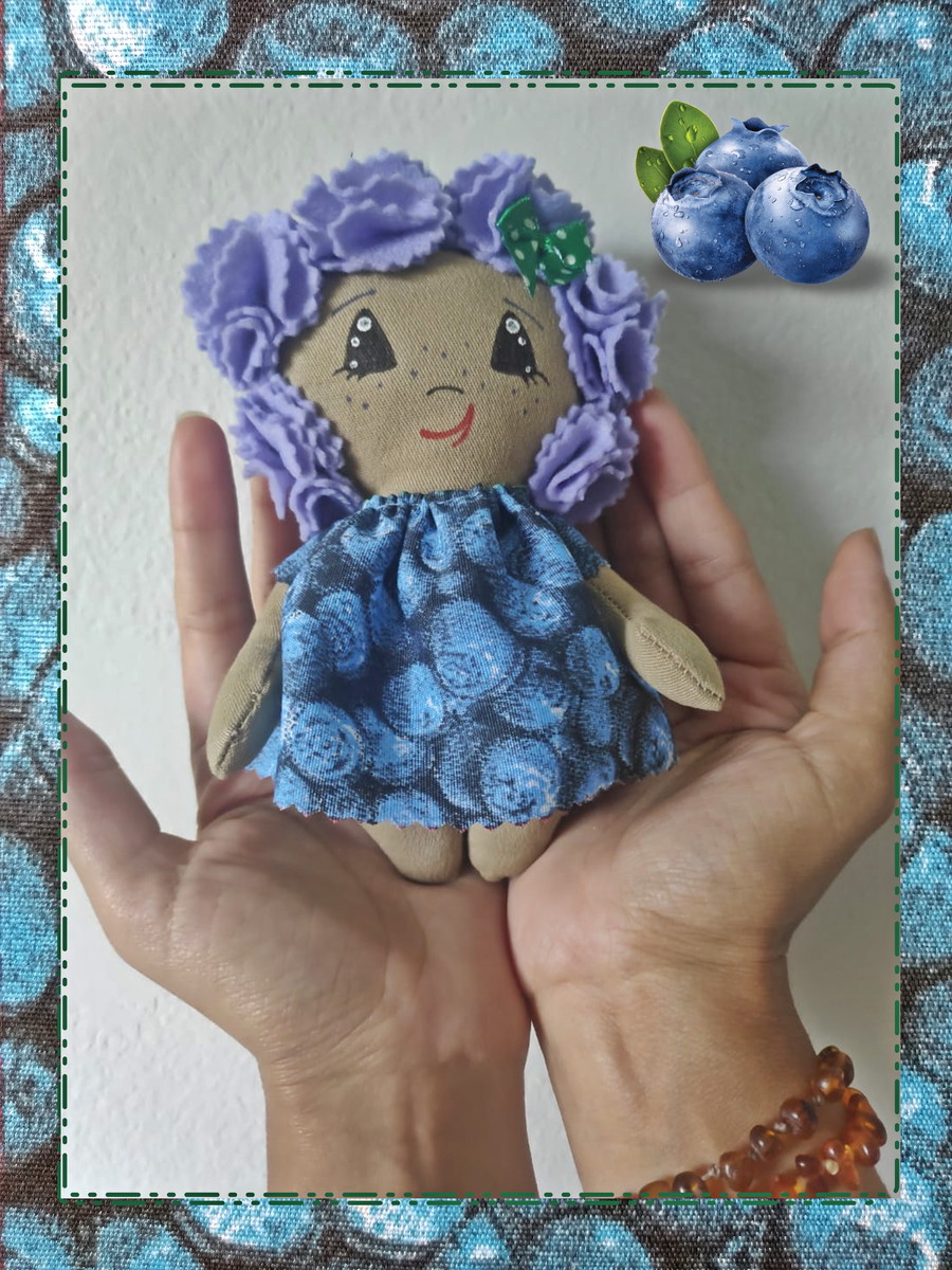 Boneca De Pano Blueberry Elo7 Produtos Especiais