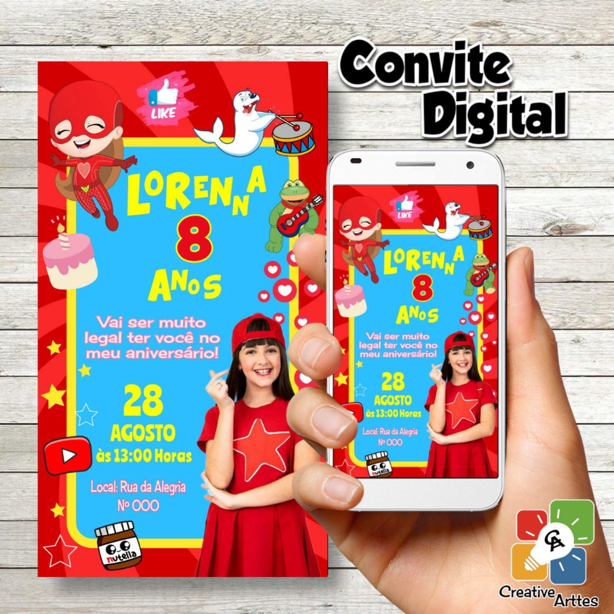 Convite Digital Giovanna Luccas Neto Elo7 Produtos Especiais
