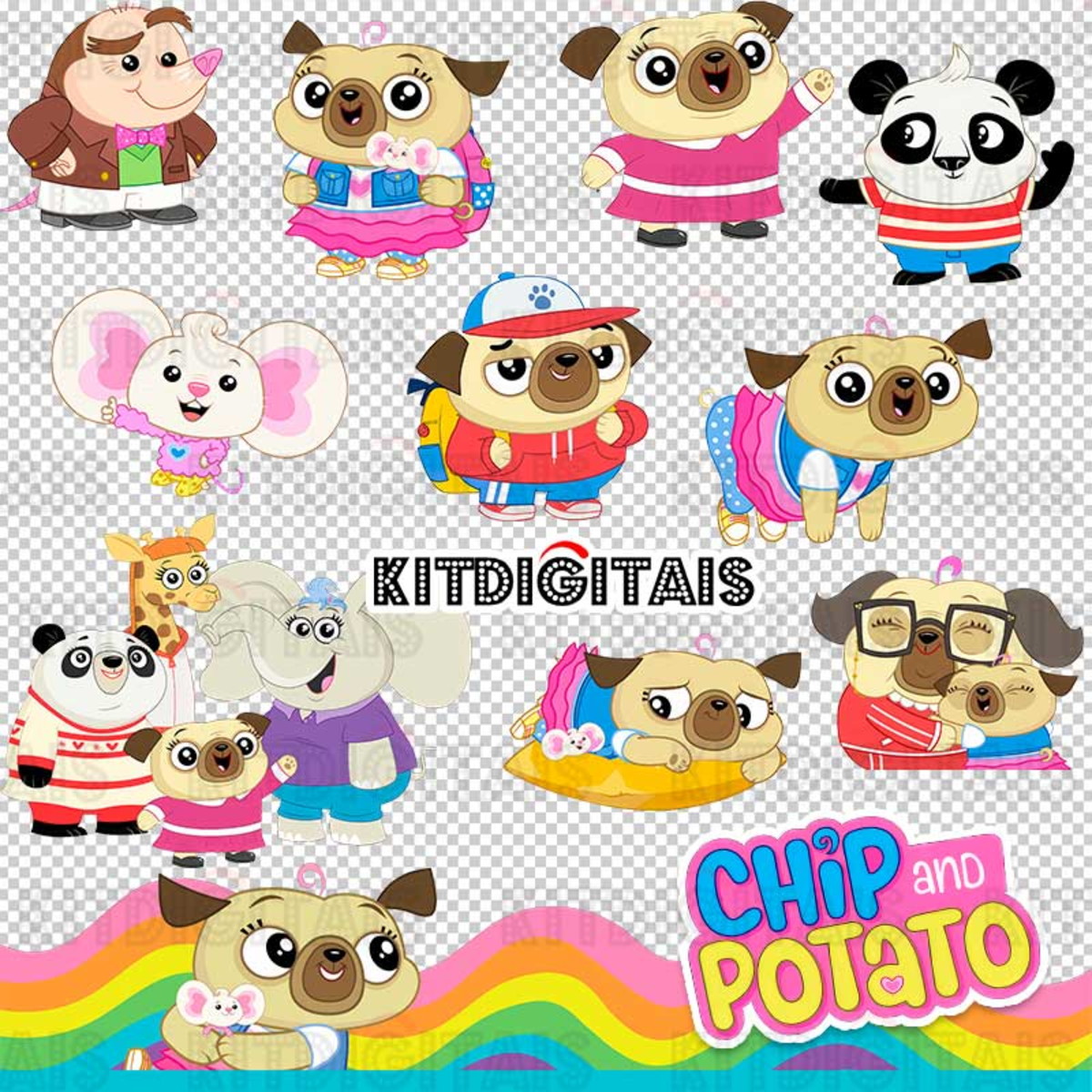 Chip E Potato Arquivo Digital Png Elo7 Produtos Especiais