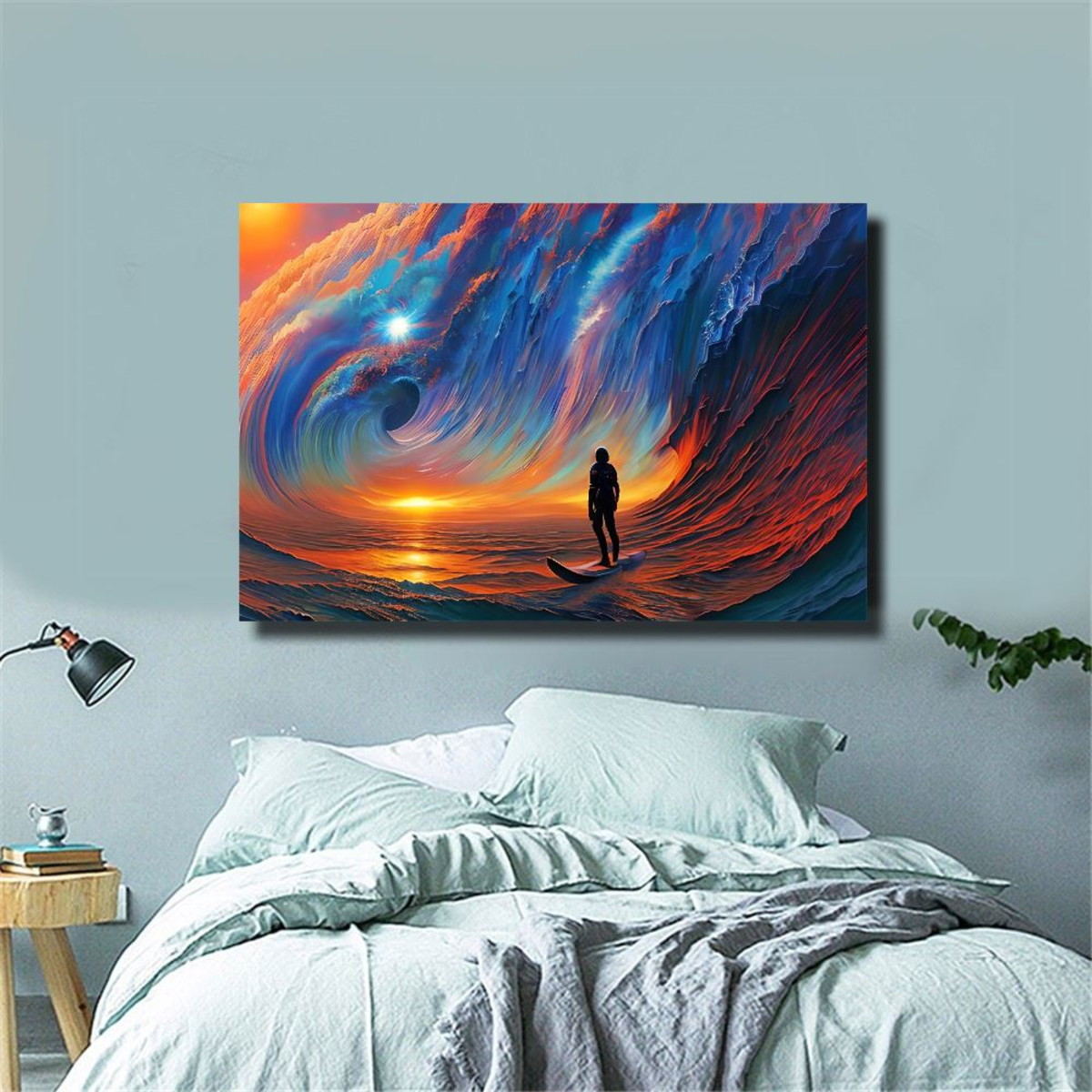 Surf Tubo Onda Gigante Quadro Grande Quarto Sala Tela 80x50 Surf Tubo Onda Gigante Quadro Grande Quarto Sala Tela 80x50