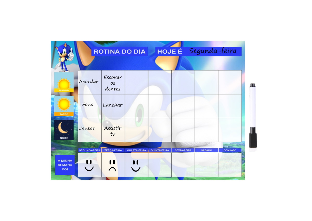 Quadro Rotina Diária Infantil Imantado Elo7 Produtos Especiais