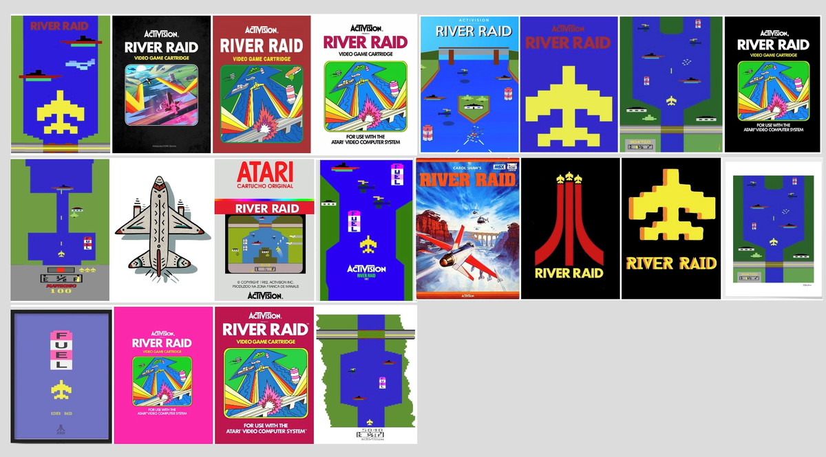 Quadro River Raid Atari Game Anos 80 Nave Geek Anos 70 Retro