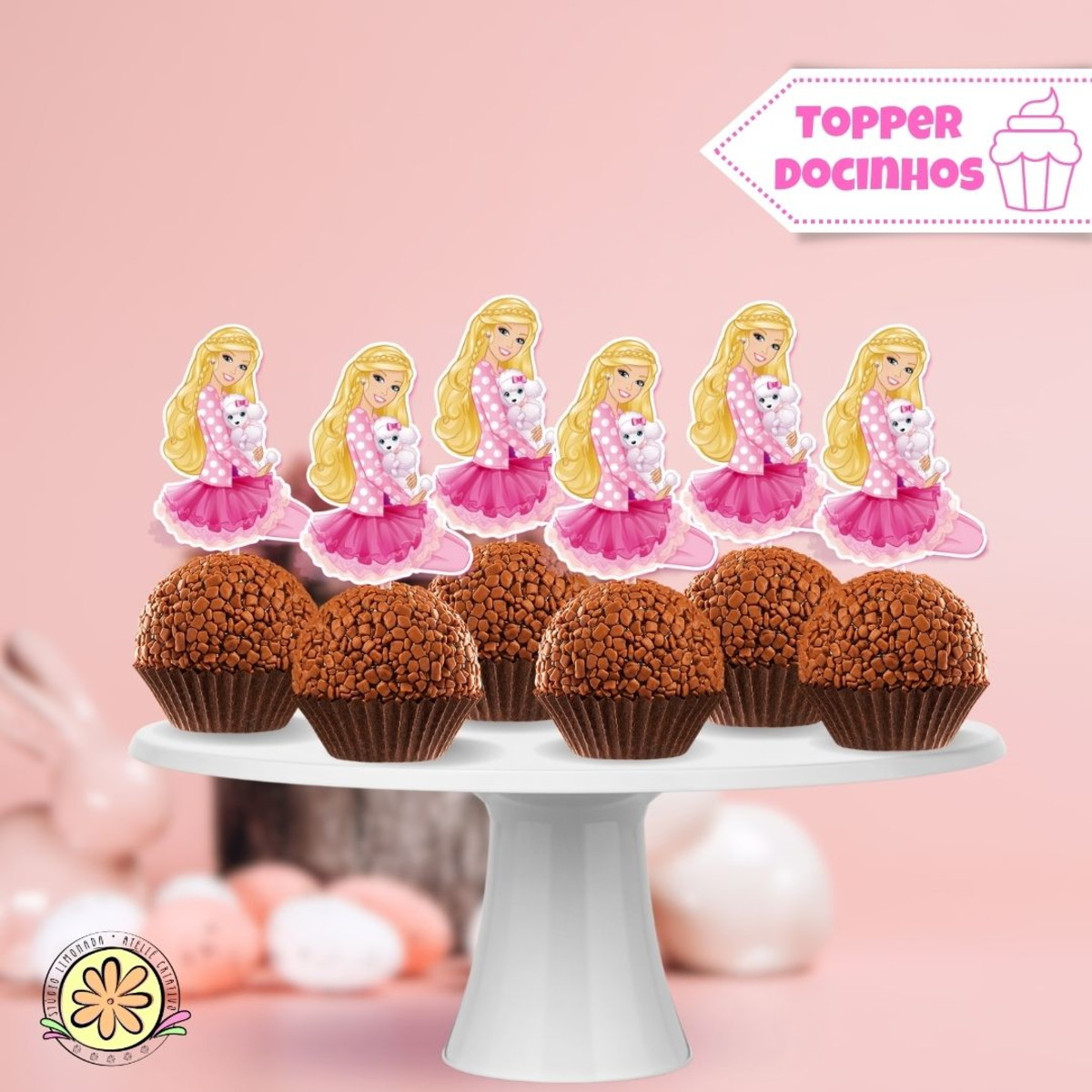 Topper Docinho Tag Aplique Para Docinhos Barbie Elo7