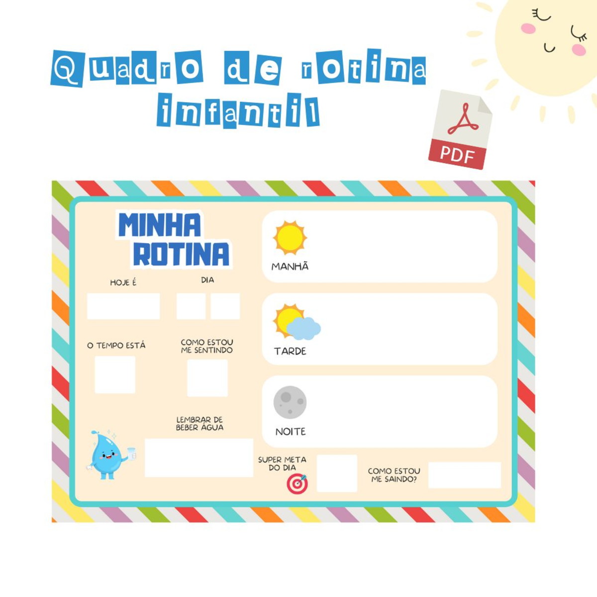 Quadro Rotina Infantil Digital Pdf Elo7 Produtos Especiais