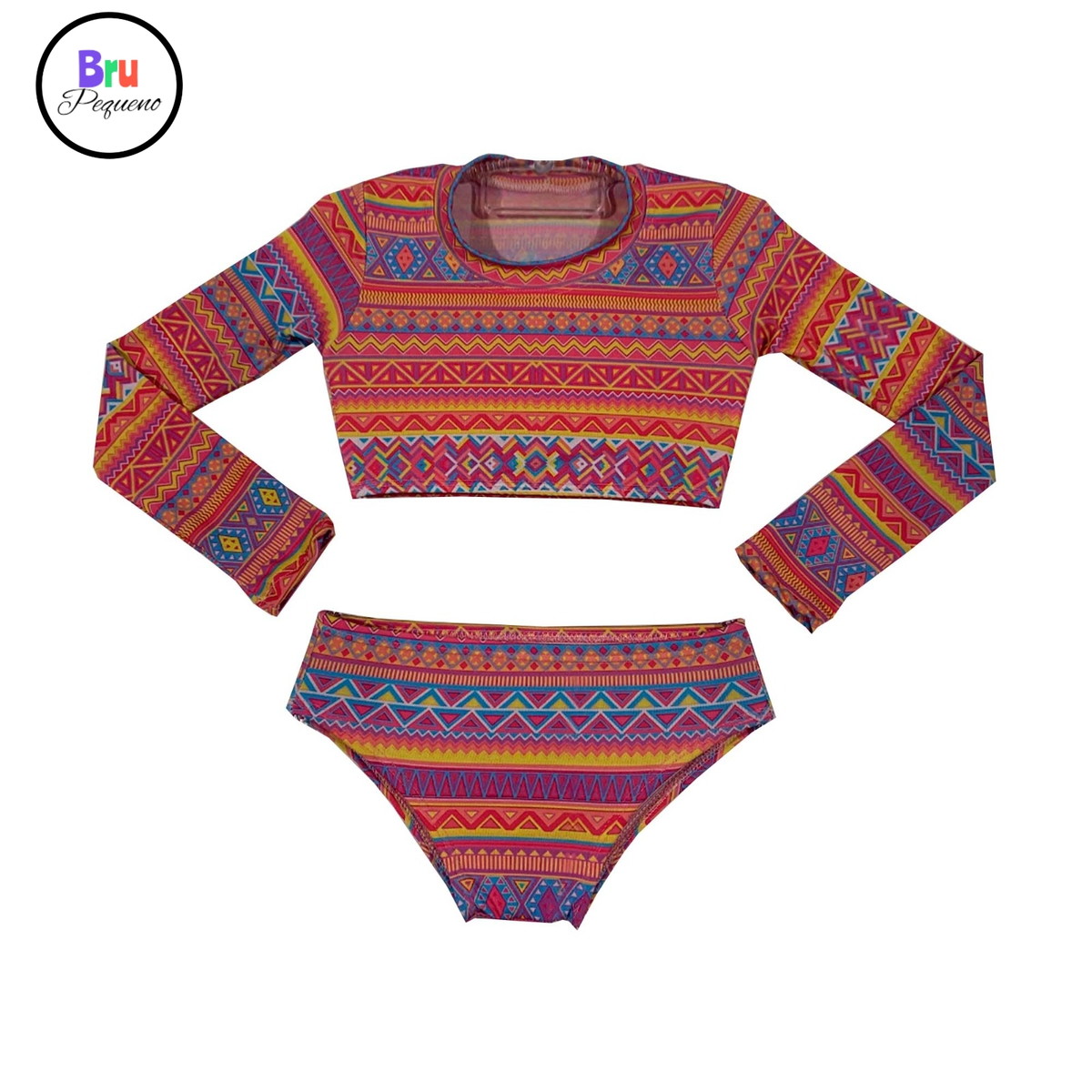 Biquini Infantil Cropped Fator Uv 50 Listrado Elo7