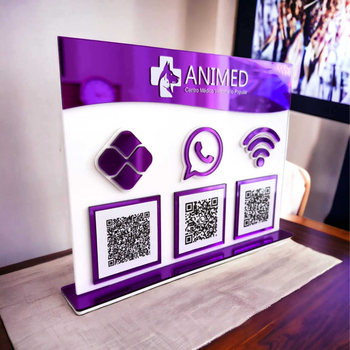 Display para 3 Qr Code Personalizado | Elo7 Produtos Especiais Display para 3 Qr Code Personalizado | Elo7 Produtos Especiais
