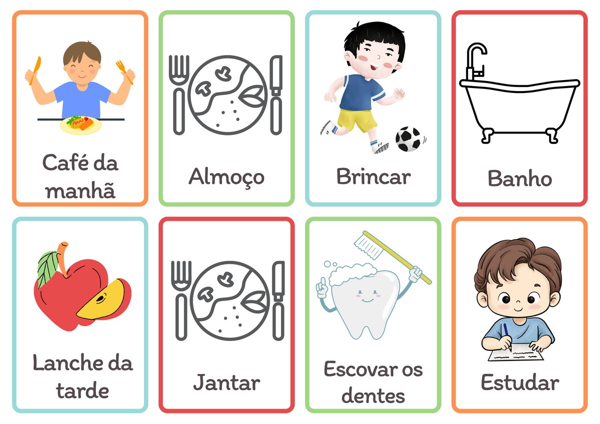 Fichas De Rotina Infantil Elo7 Produtos Especiais