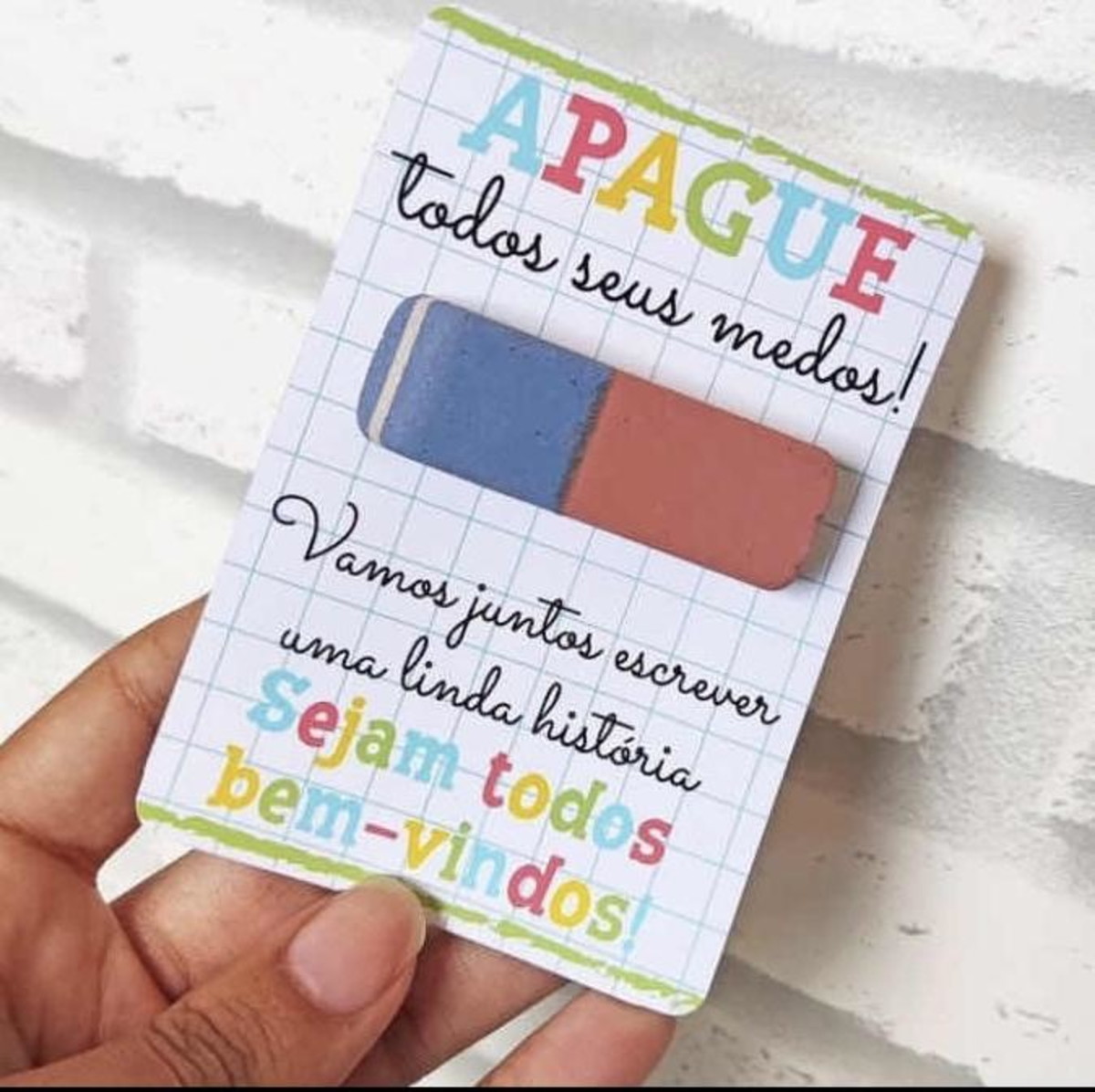 Mimo para Alunos Volta às Aulas Card + Borracha | Elo7 Mimo para Alunos Volta às Aulas Card + Borracha | Elo7