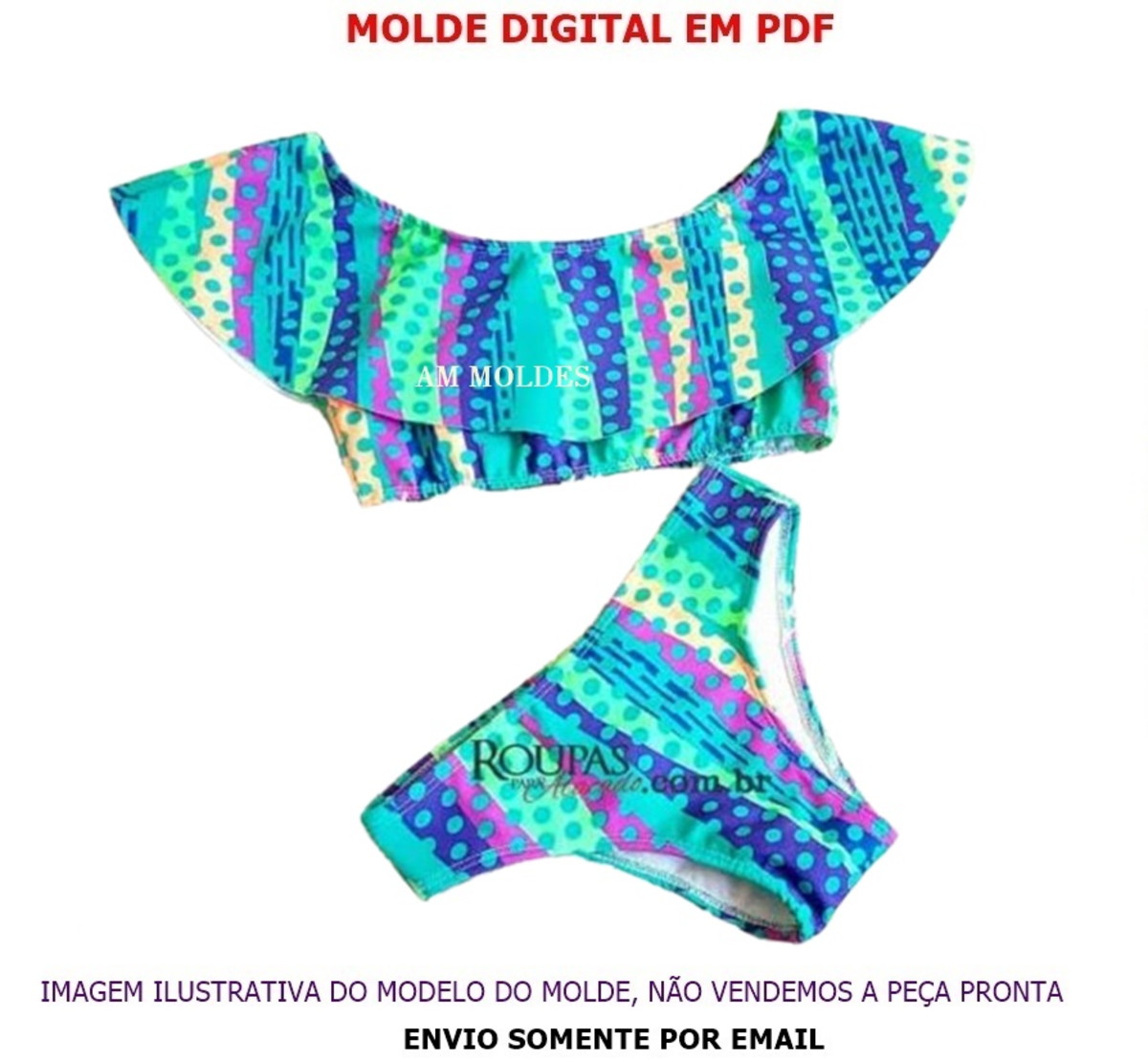 Molde Biquini Babado Ciganinha Infantil Elo7 Produtos Especiais