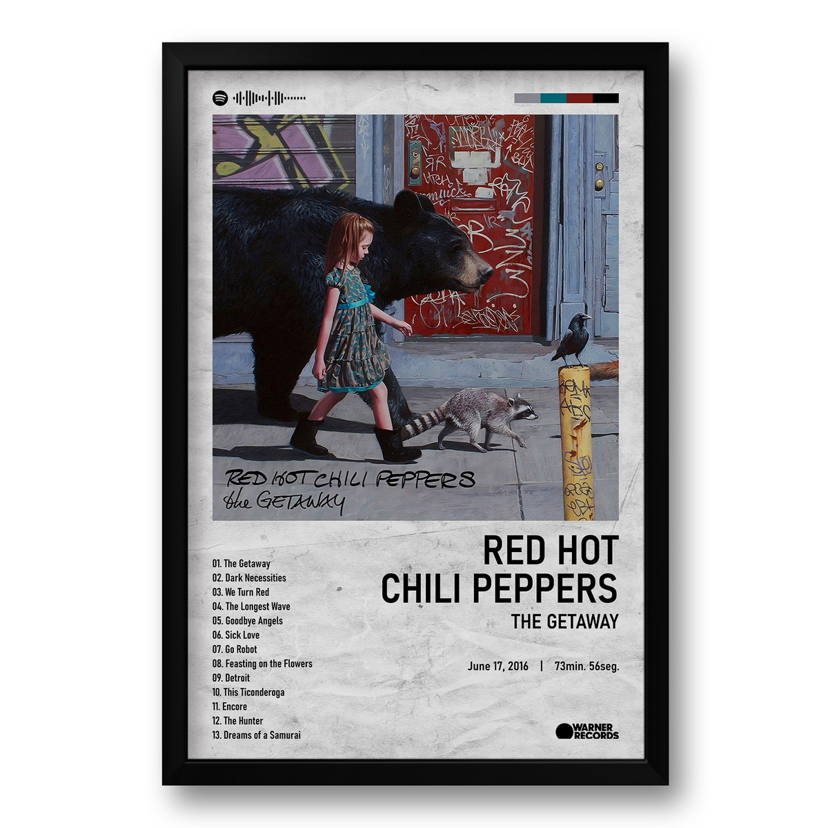 Quadro Álbum The Getaway Red Hot Chili Peppers 40x60cm Elo7