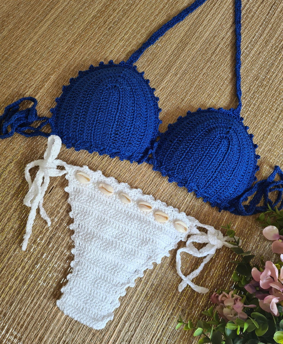 Biquíni De Croche Com Búzios Biquini Com Conchas Elo7
