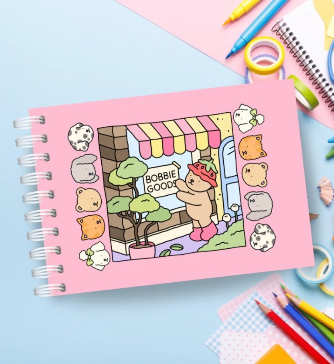 Livro De Colorir Bobbie Goods Capa Dura 50 Folhas A5 Elo7