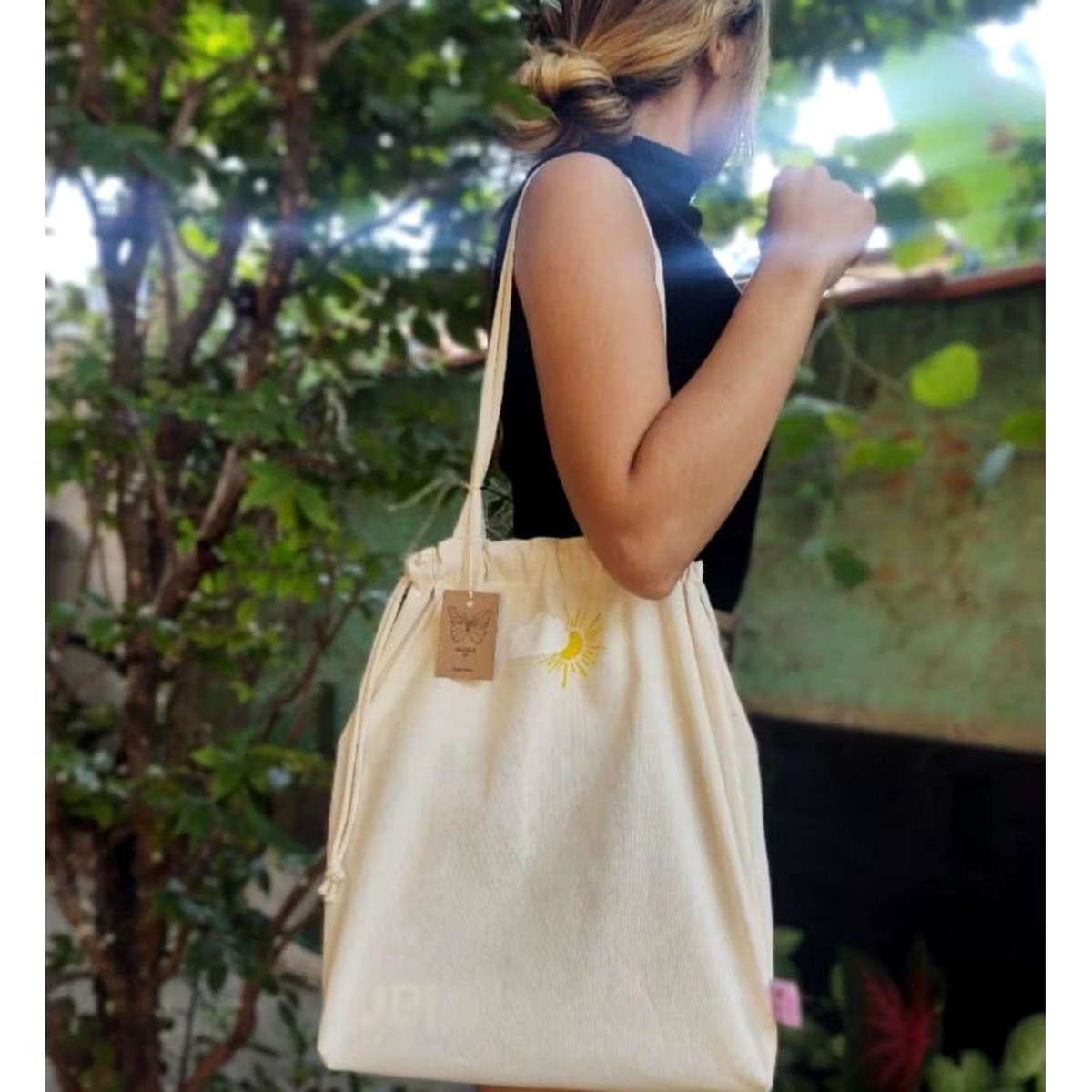 Ecobag Sol e Nuvem | Loja Masitá Art | Elo7 Produtos Especiais