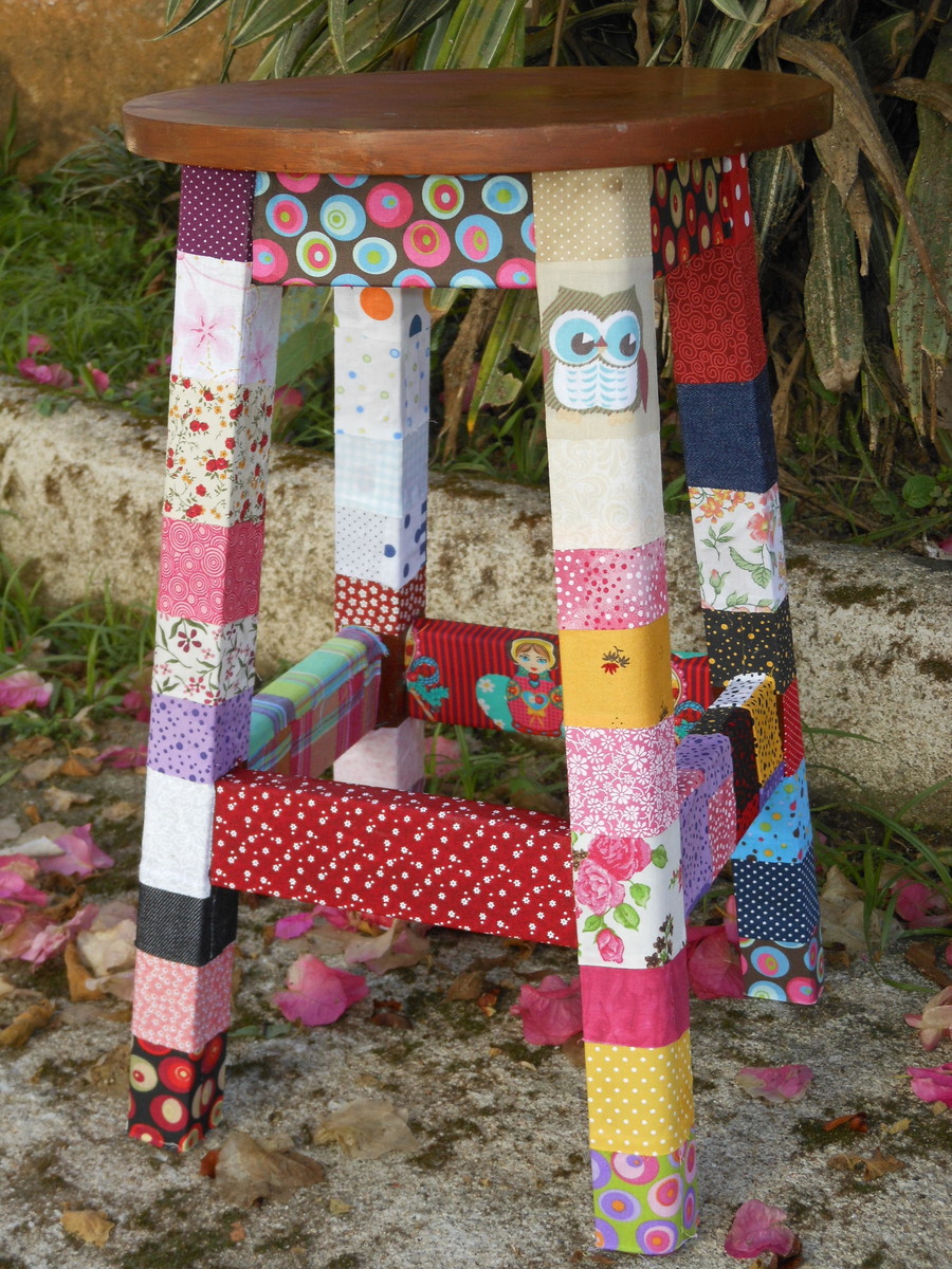 Banco Patchwork | Loja Moc Patchwork | Elo7 Produtos Especiais